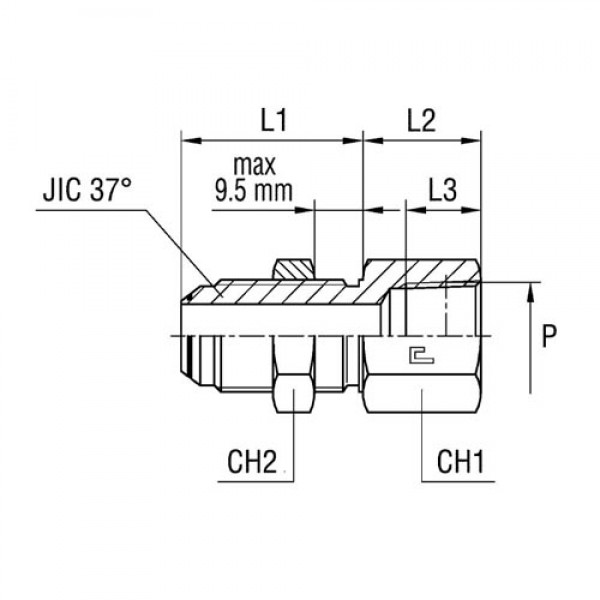 Female Bulkhead Connection Thread NPT – Standard Body - Female Bulkhead ...